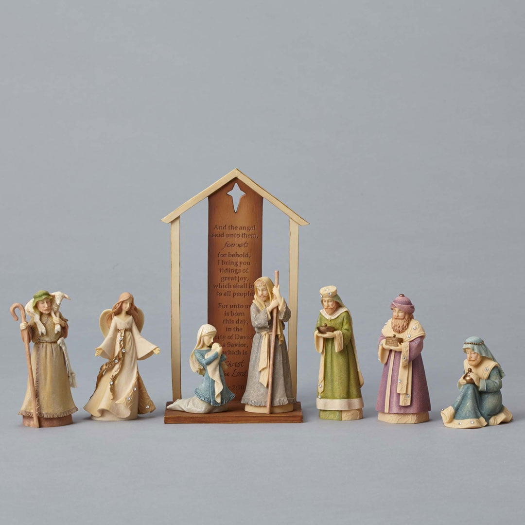 Enesco Foundations Nativity 8pc Figurine Set #4053520 - Walmart.com