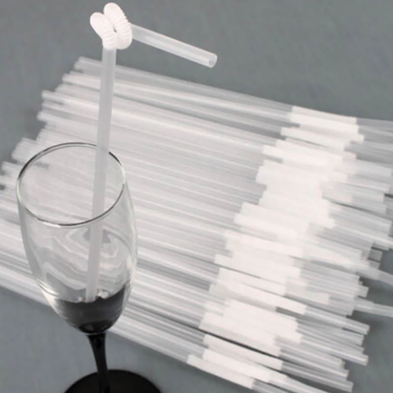 Flexible Clean Party Extra Long Drinking Bendy Straws 100 Pcs Plastic ...