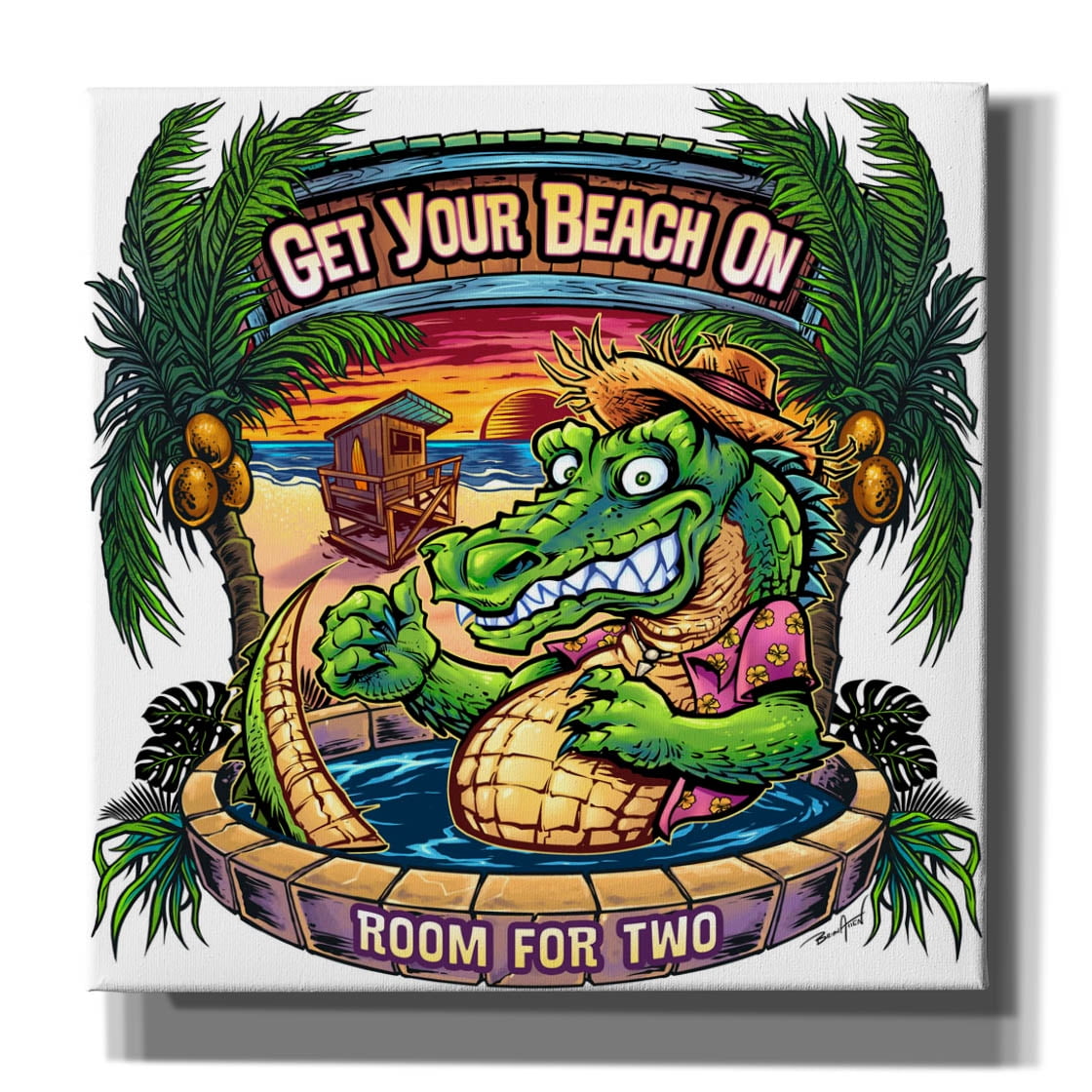 Epic Graffiti 'Gator Full Color' by Flyland Designs, Canvas Wall Art ...