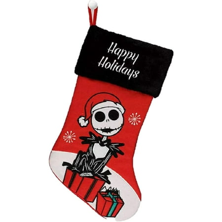 Nightmare Before Christmas Jack Skellington Happy Holidays Embroidered ...