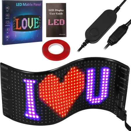 LED Scrolling Sign 5V 2A Bluetooth USB Control Scrolling Advertising ...