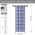 Blue and White Checkered Pattern Blackout Curtains,Triple Weaved Fabric ...
