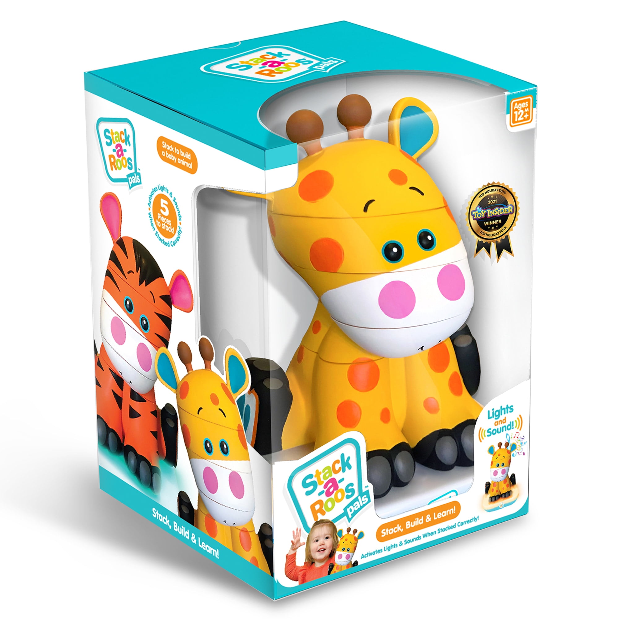 Stack-a-Roos Pals: Baby Giraffe - Lights & Sounds, Ages 12+ Months, 5 ...