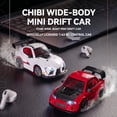 1/43 Mini RC Car 4WD Drift Car, Semi‑Proportional Throttle, LED Lights ...