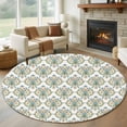 7ft Round Rug Vintage Abstract Area Rugs for Living Room Bedroom ...