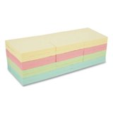 Self-Stick Note Pads, 3" X 3", Pastel, 90-Sheet, 24 Pads/pack | Bundle ...