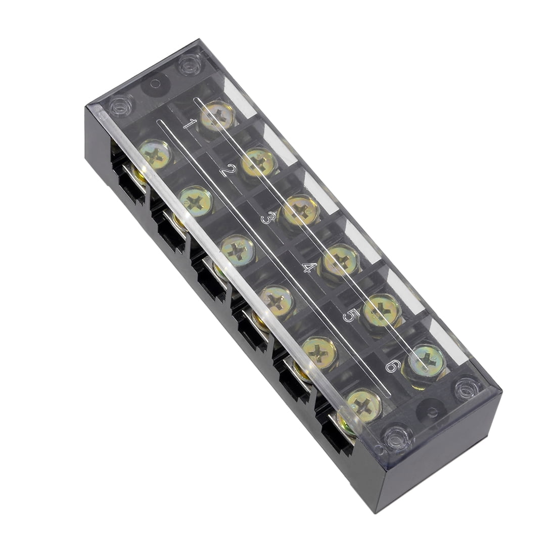 6 Positions Dual Rows 600V 60A Wire Barrier Block Terminal Strip TBC ...