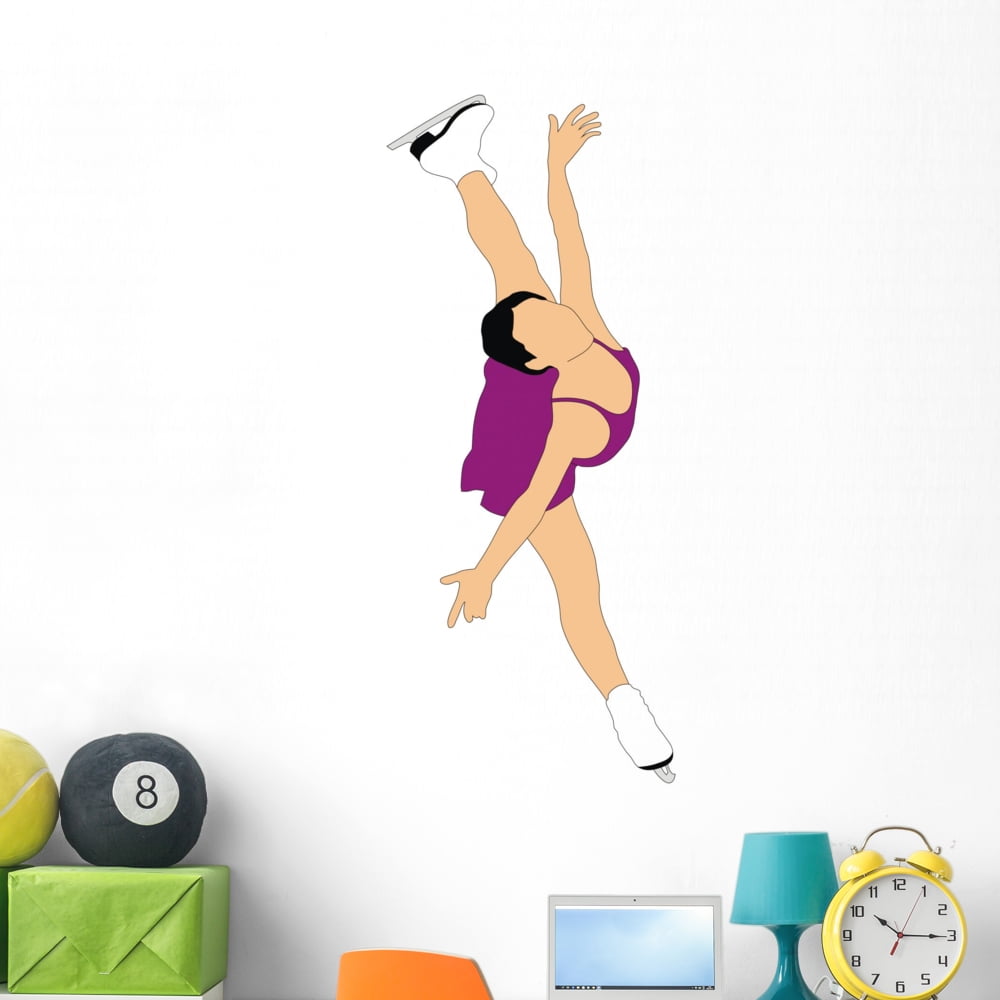 Figure Skating Wall Decal Sticker, Wallmonkeys Peel & Stick Vinyl ...