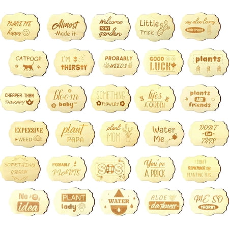 30 Pieces Funny Plant Marker Plant Sign Wood Decorative Plant Label ...