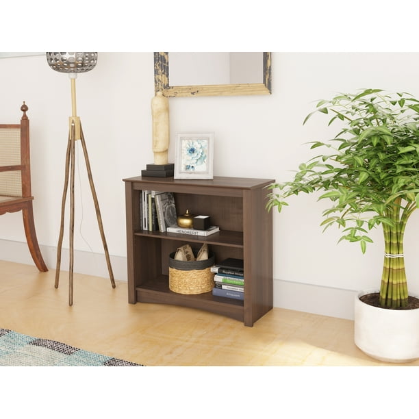 Prepac 2-Shelf Bookcase, Rich Espresso Laminate - Walmart.com