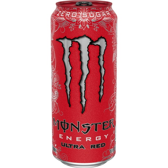 Monster Energy Ultra Red, 15 Pack, Sugar Free Energy Drink, 16 Ounce ...