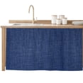 Cabinet Curtain 32''W x 55''L,Vintage Navy Blue Under Sink Curtain ...
