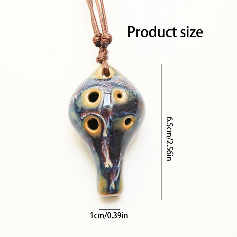 Music Class Ocarina for Beginners, Ceramic 6-Hole C-Tuned Practice ...