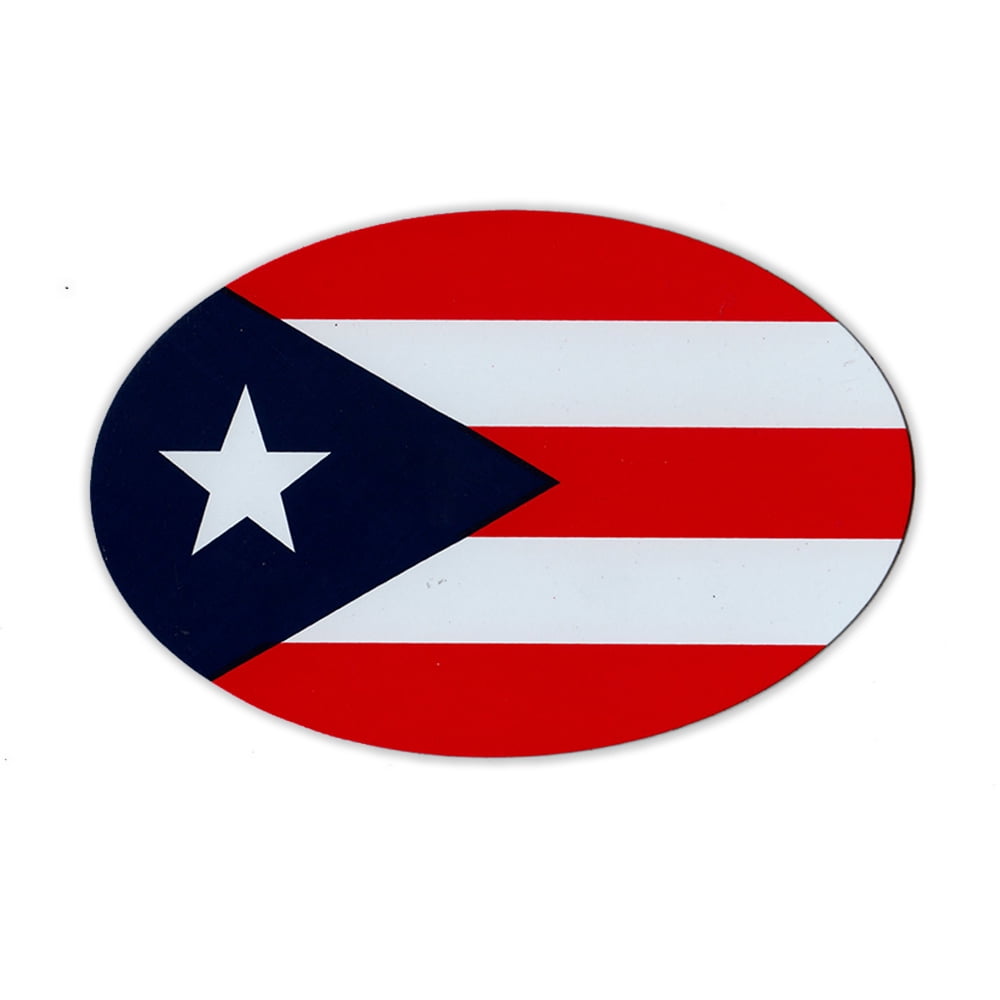 Oval Shaped Magnet - Puerto Rican Flag (Puerto Rico) - Pride, Support ...