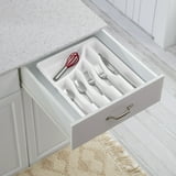 Sterilite 6 Compartment Plastic Cutlery Tray - Silverware Storage ...