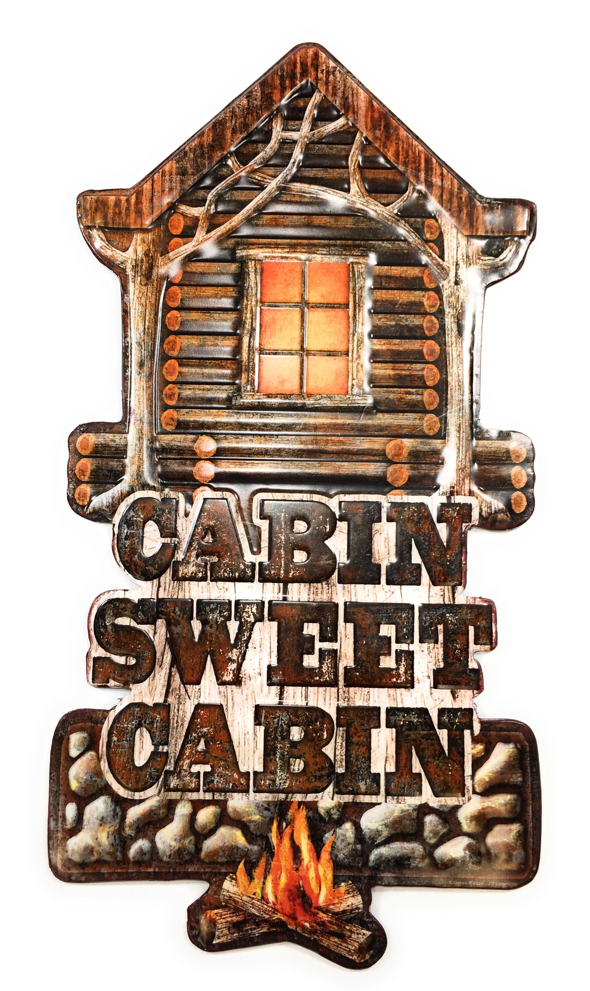 Vintage Style Cabin Sweet Cabin Die Cast Metal Sign - Walmart.com