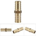 Riousery Brass Barbed Straight 2-Way Pipe Connector Tube Joiner Fitting ...