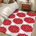 3'x5' Area Rugs, Red Dahlia Indoor Outdoor Area Rug for Living Room ...