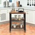 Gymax 3-Tier Metal Industrial Serving Cart, Kitchen Utility Cart with ...