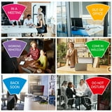 MODANU Privacy Status Spinner, 6 Options Office Door Sign, 15cm Black ...