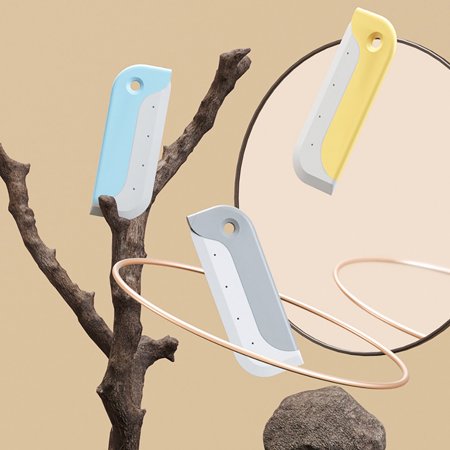 Pack of 3 Living Room Bathroom Reusable Scrapers Kitchen Window Scraper ...