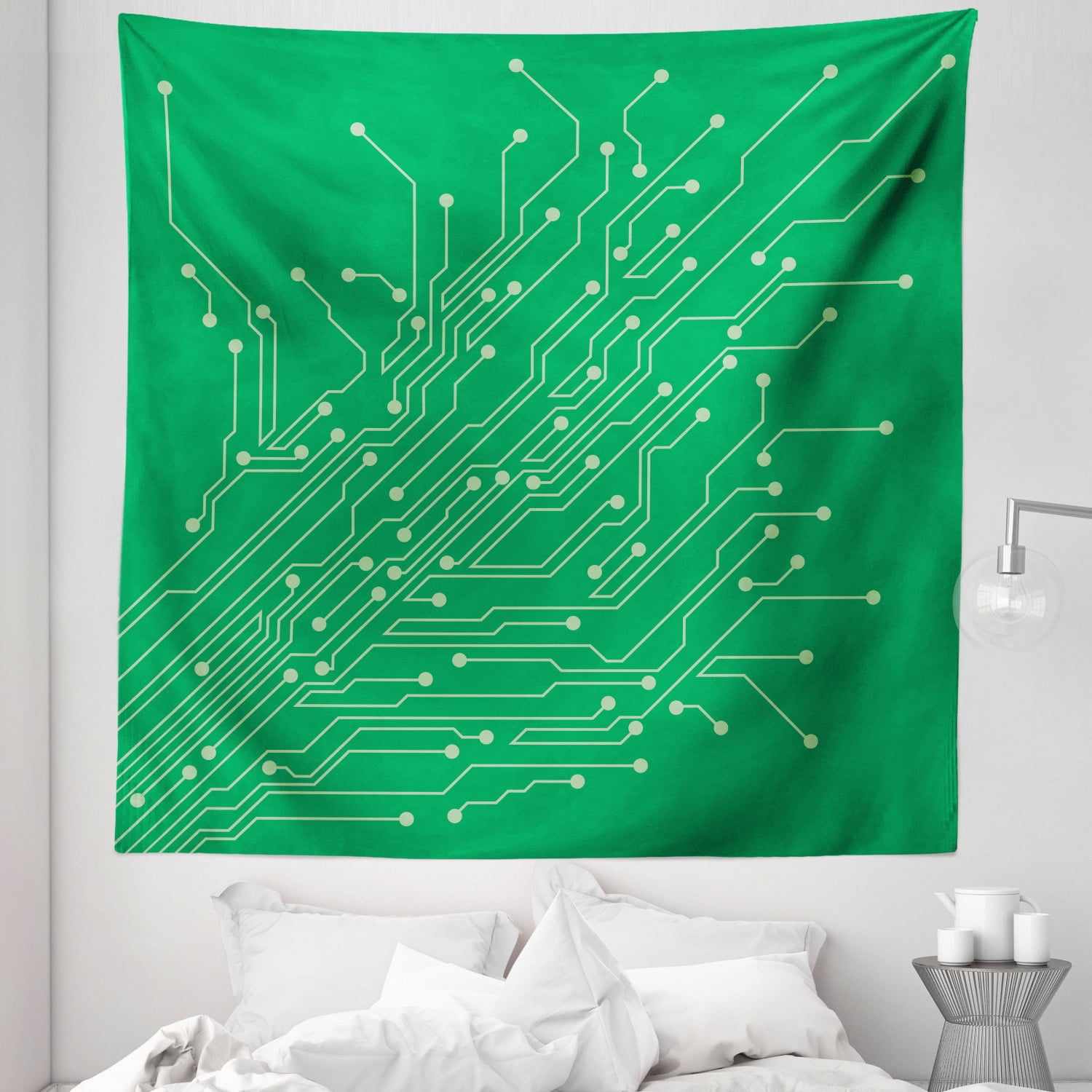 Engineering Theme Tapestry, Abstract Digital Mechanic Futuristic ...