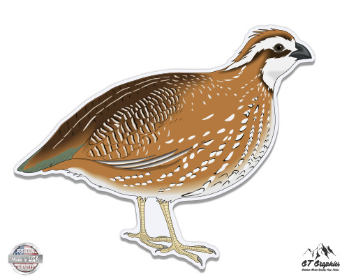 Quail - 3" Vinyl Sticker - For Car Laptop I-Pad Phone Helmet Hard Hat ...