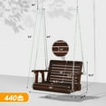 VINGLI Heavy Duty 440lbs Single Person Patio Porch Swing for Yard ...