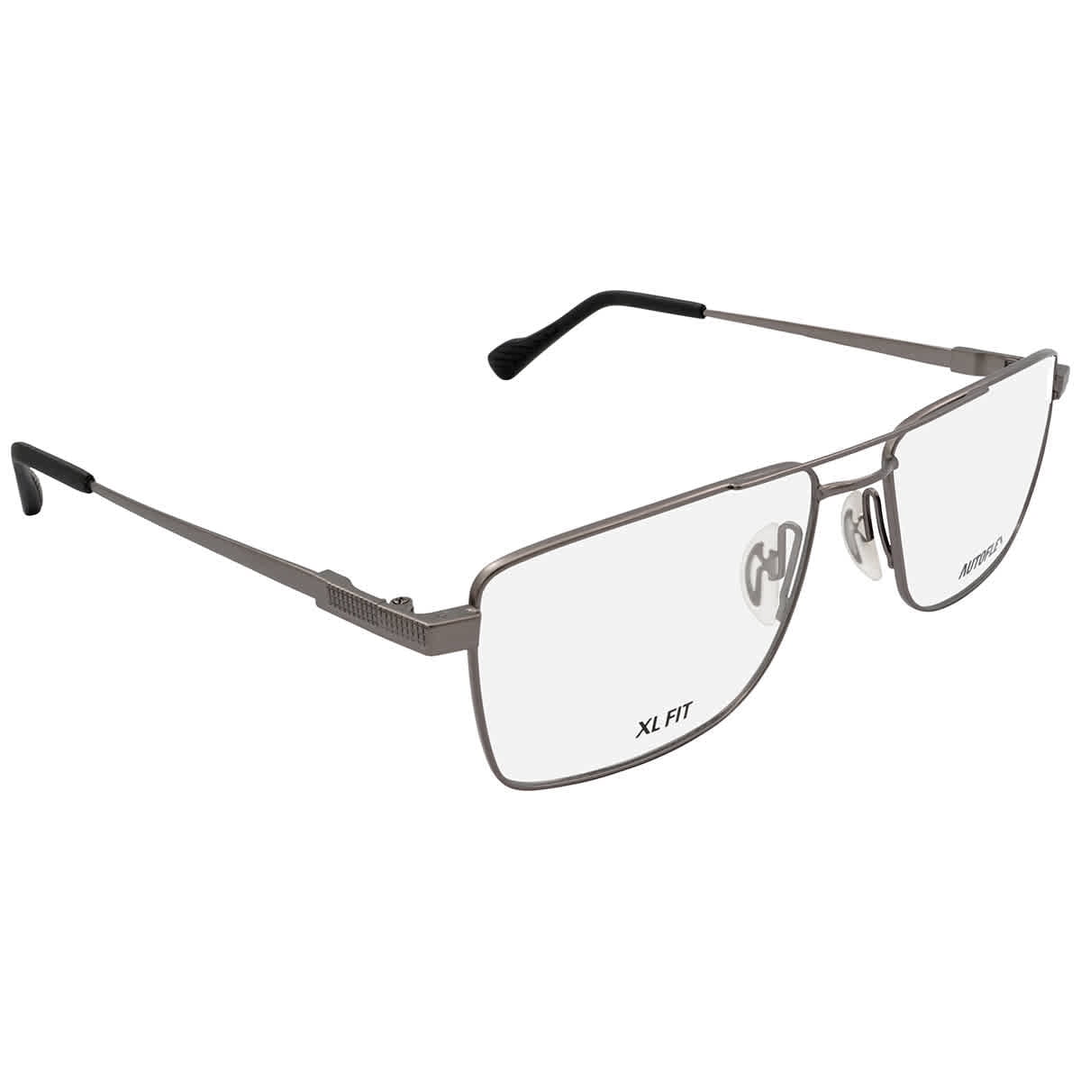 Flexon Men's Gunmetal Square Eyeglass Frames AUTOFLEX10903358 - Walmart.com