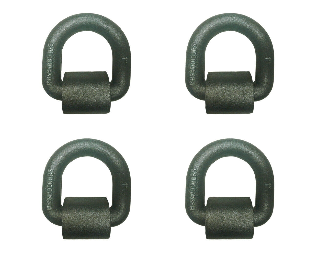 Mega Cargo Control 4 Pack Heavy Duty 1" Weld-On D Ring for Flatbed ...