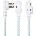 Cable Matters 2 Pack Premium Braided 3 Outlet Flat Extension Cord 2 ...