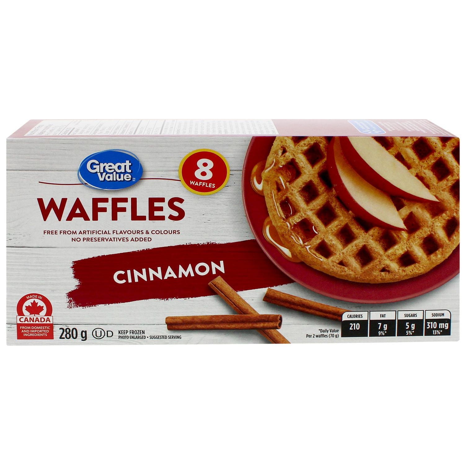 Click here for Great Value Cinnamon Waffles 280 G prices