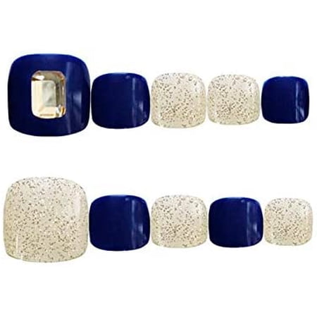 24pcs Red Fake Toenails For Big Toes False Toenails with Cherry Decals ...