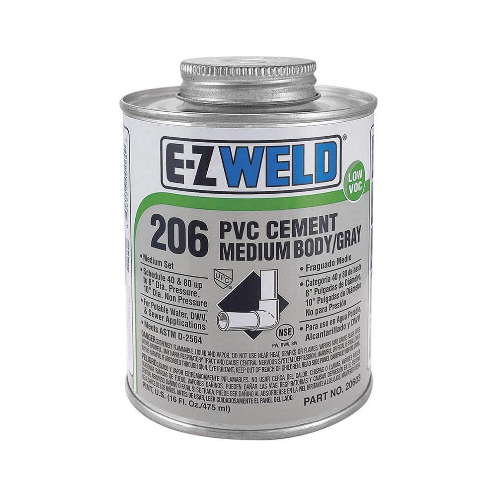 Thrifco 6622221 8 Oz H.D. Pvc Cement Grey - Walmart.com
