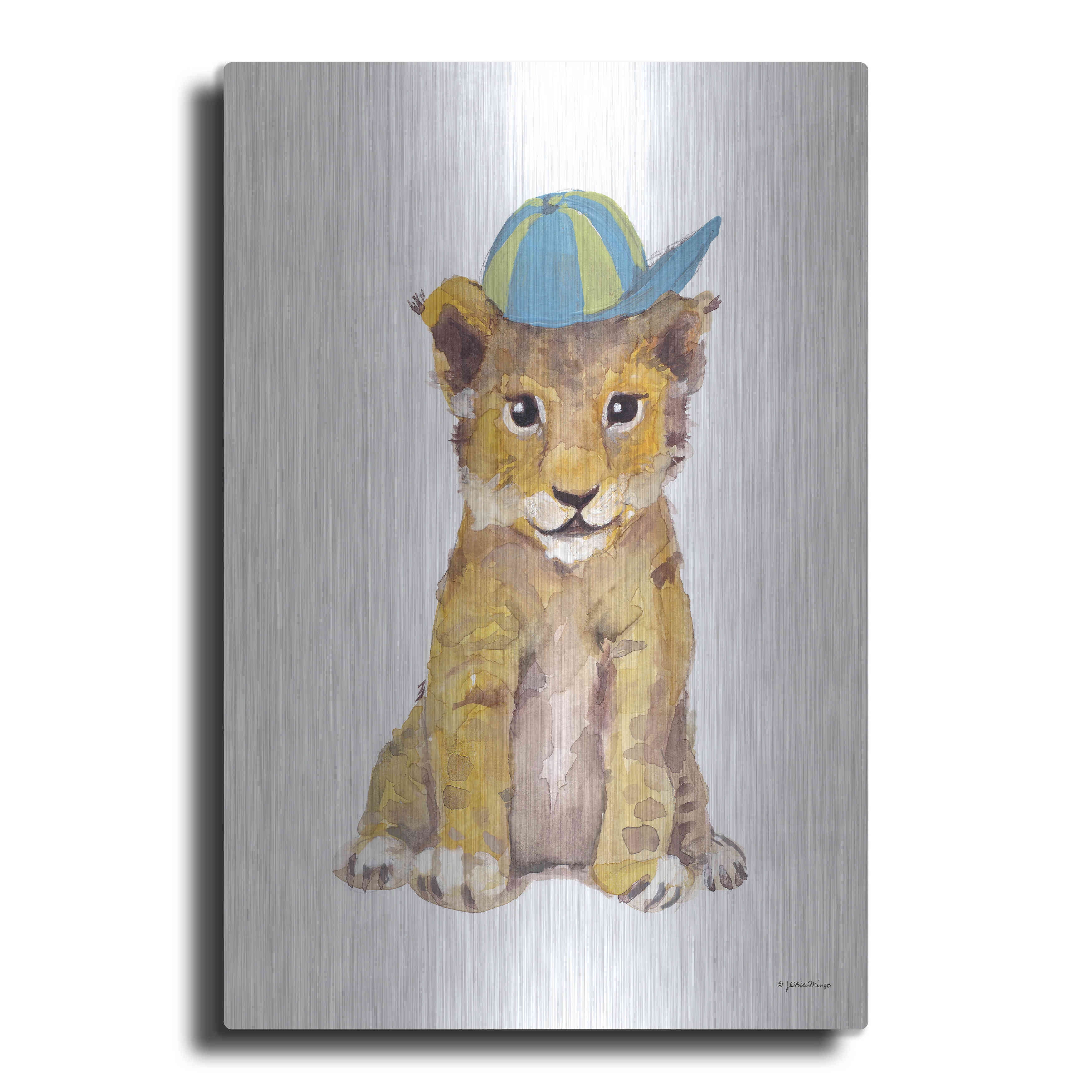 Luxe Metal Art 'Cool Cub' by Jessica Mingo, Metal Wall Art, 24"x36 ...