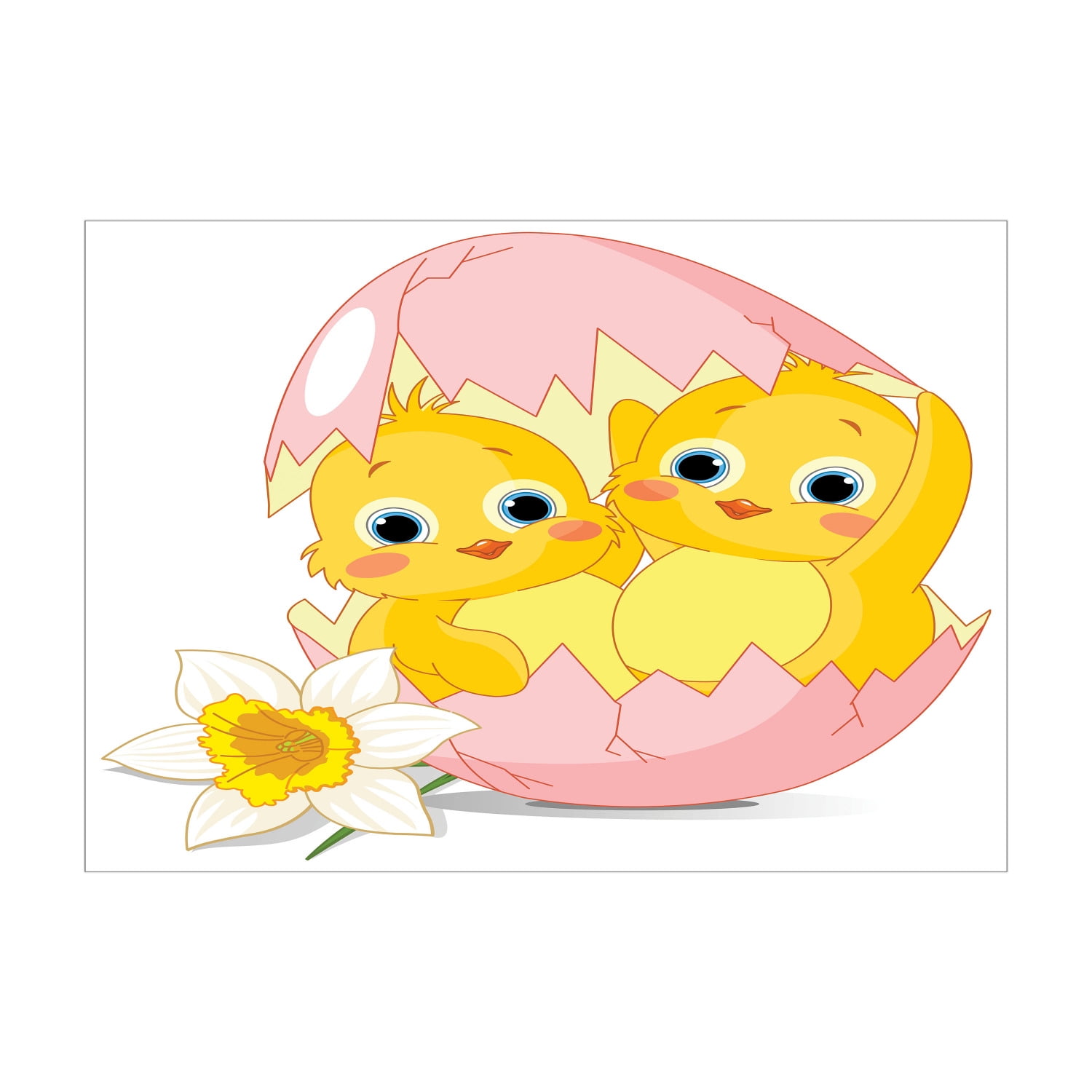 Ambesonne Easter Jigsaw Puzzle, Daffodil Chicks Cracked Egg, Heirloom ...
