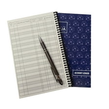 2 Pack Accounting Ledger Book, Money Tracker Notebook for Small ...