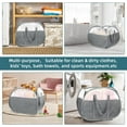 2 Pack Collapsible Laundry Baskets, 90L Large Foldable Laundry Basket ...