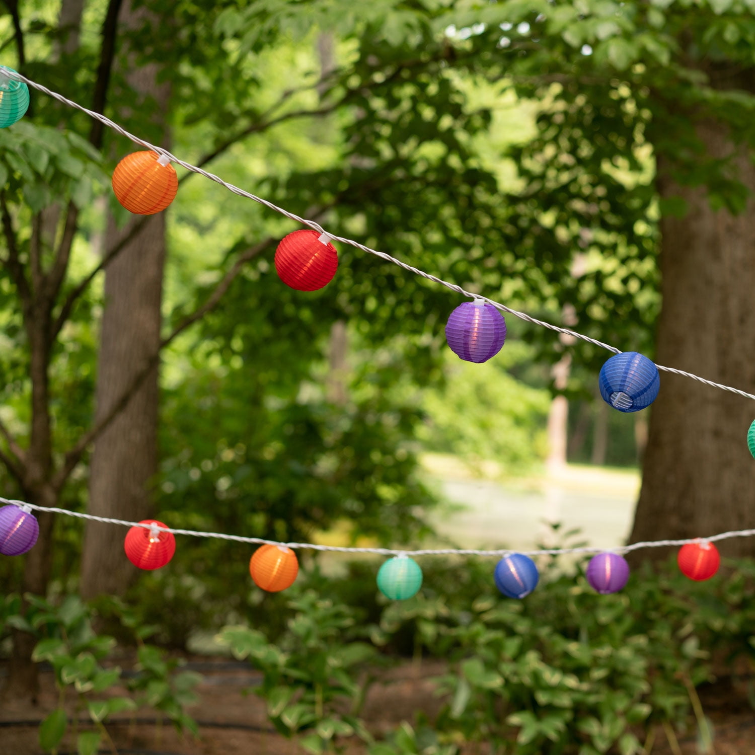 LampLust Multicolor Lantern String Lights - 10 Colorful Hanging ...