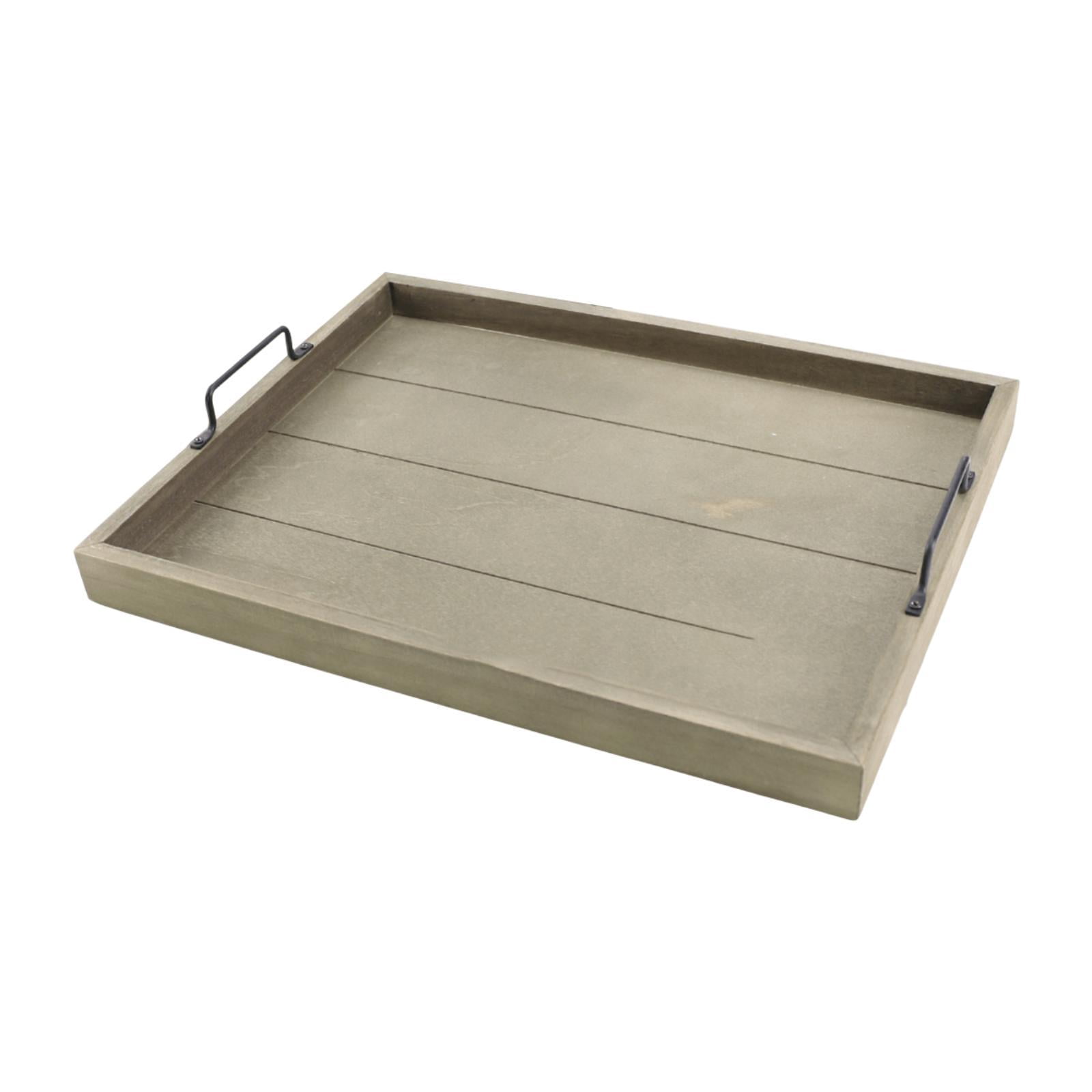 Elodie Wood Serving Tray with Handles Breakfast Tray for Home Coffee ...