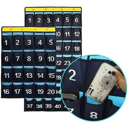 Numbered Organizer Classroom Pocket Chart For Cell Phones Calculators ...