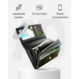 Genuine Nappa Leather Women's Wallet - Accordion Clutch with RFID ...