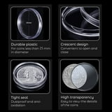50PCS Clear Coin Capsules Coin Case Holders 25mm Containers Storage ...