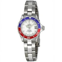 Invicta Women's 8940 Pro Diver Blue & Red Bezel Stainless Steel Watch ...