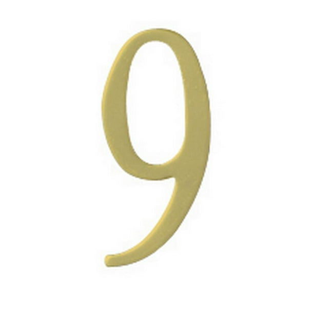 3 Inch Brass Self Adhesive Address Number Number 9