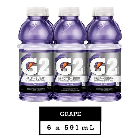Gatorade G2 Grape Sports Drink, 591 mL Bottles, 6 Pack, 6x591mL ...