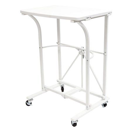 Origami Folding Storage Utility Trolley Table Desk Cart w/ Wheels ...