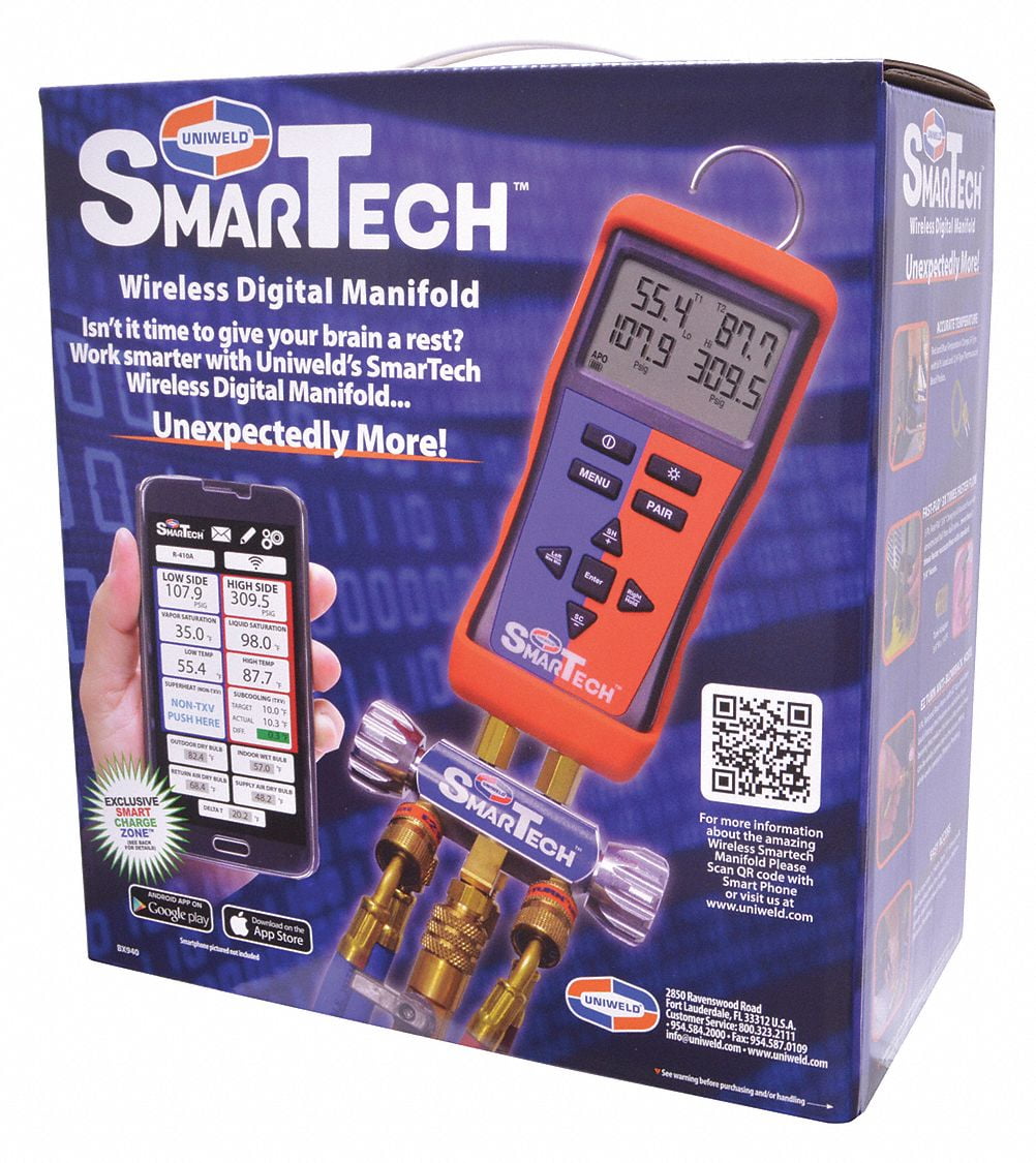 Uniweld Digital Manifold Gauge Set,60" L Hose USMAN5 - Walmart.com