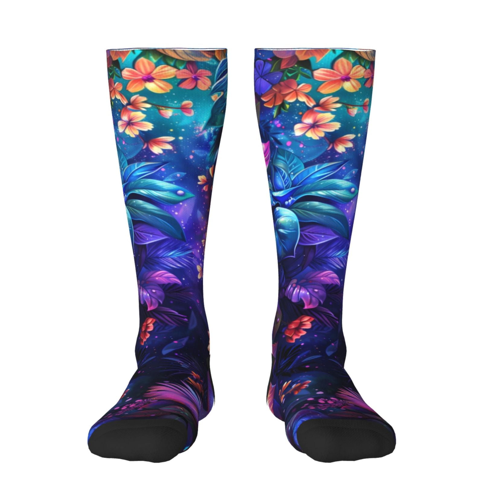 Fotbe Magic Colorful Forest Leaves Calcetas Divertidas Estampadas para ...