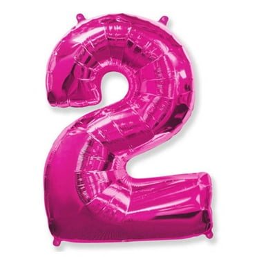 42 inch Number 2 - Party Brands - Pastel Blue Foil Mylar Balloon ...